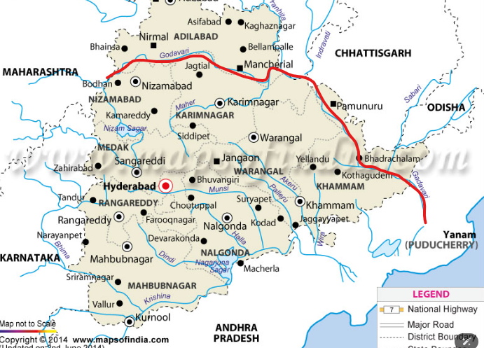 Godavari River – Origin, Course & Tributaries