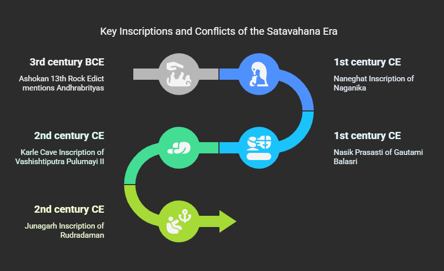 Satavahana Inscriptions and Coins Explained