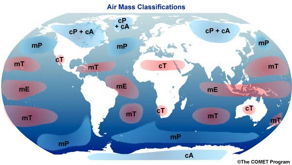 Air Masses: Types, Formation & Characteristics