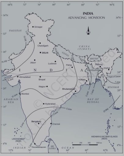 Monsoon Mechanism in India: Causes & Onset Pattern