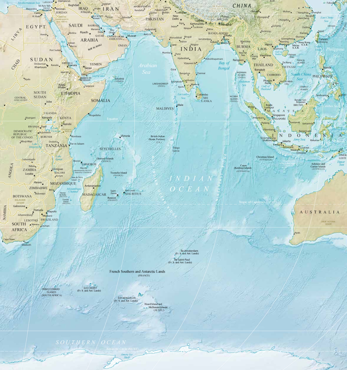 Indian Ocean Seas & Gulfs: Map, Facts & Importance