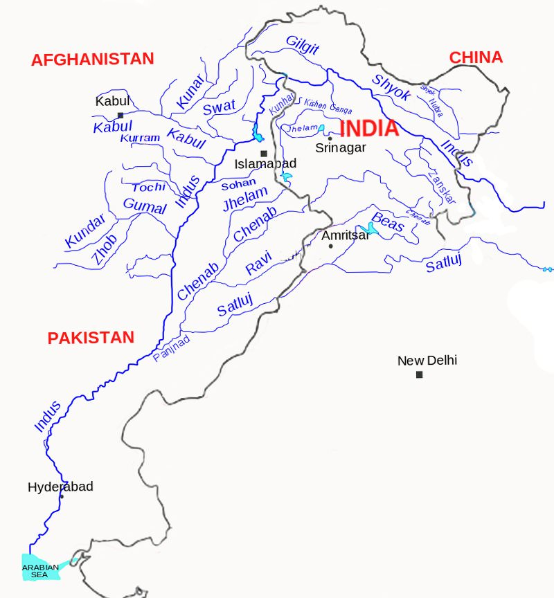 Indus River System: Origin, Course & Tributaries